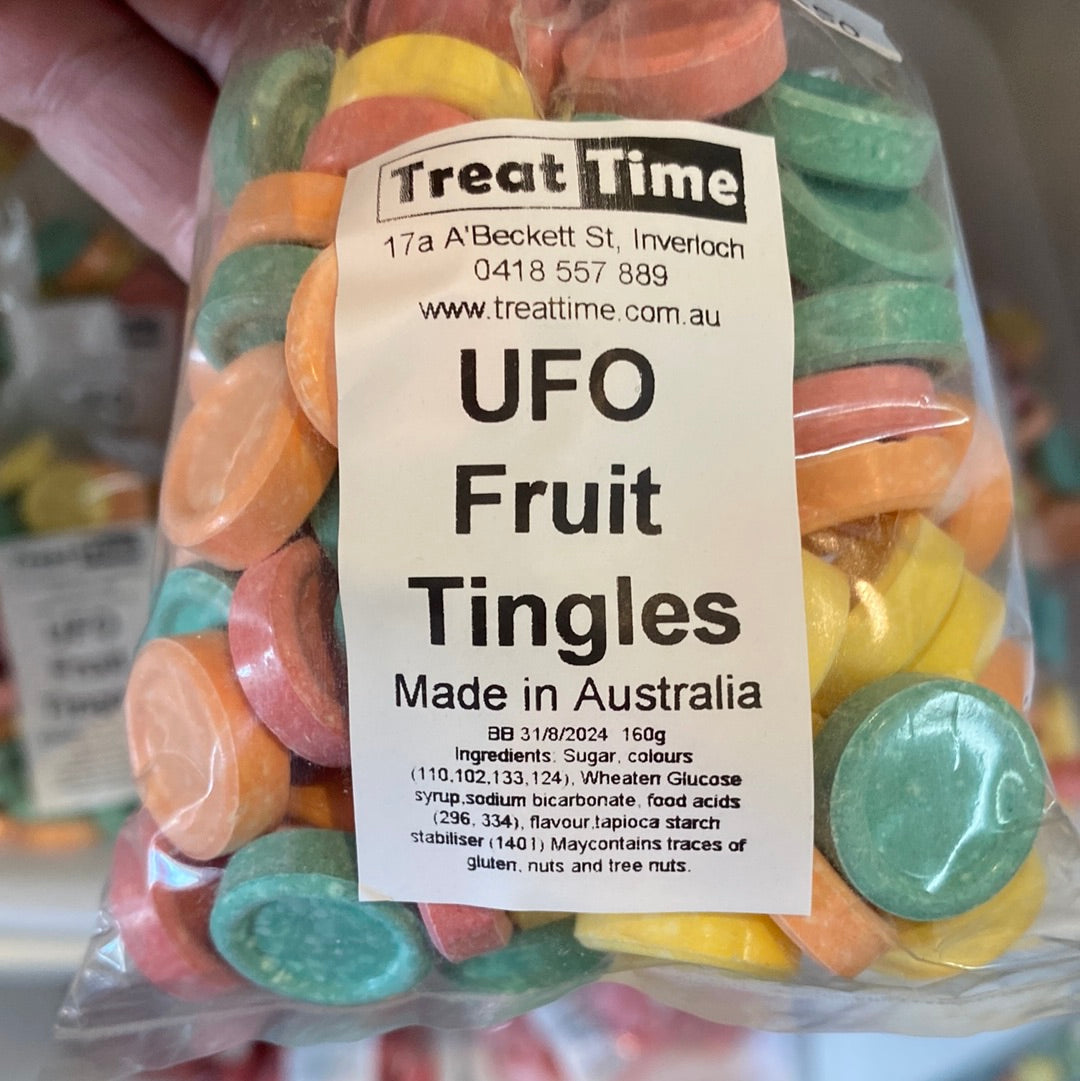 Fizzy Fruit UFO’s just like Fruit Tingles – Inverloch Lolly Shop Treat Time